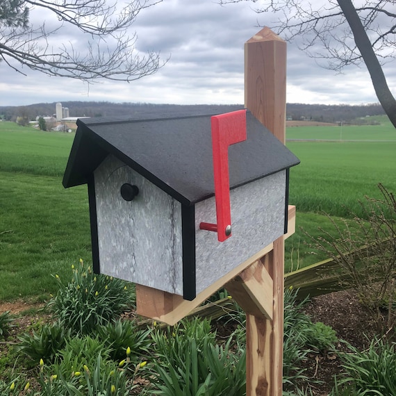 Marbled Poly Lumber Mailbox Eco-friendly Recycled Plastic | Etsy