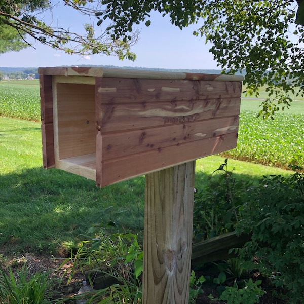 Cedar Mailbox Post - Etsy