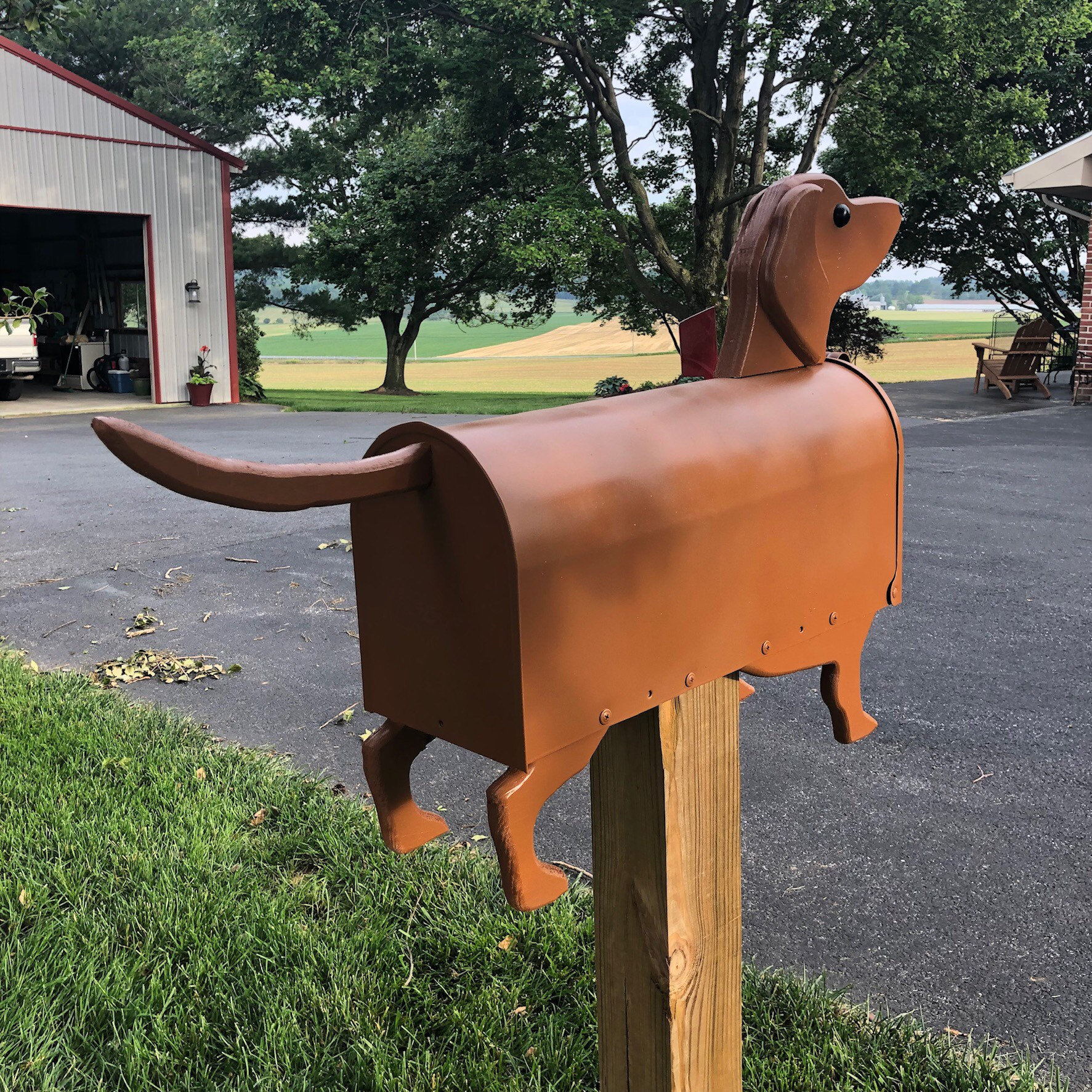 Red Dachshund Mailbox Wiener Dog Unique Dog Mailbox - Etsy