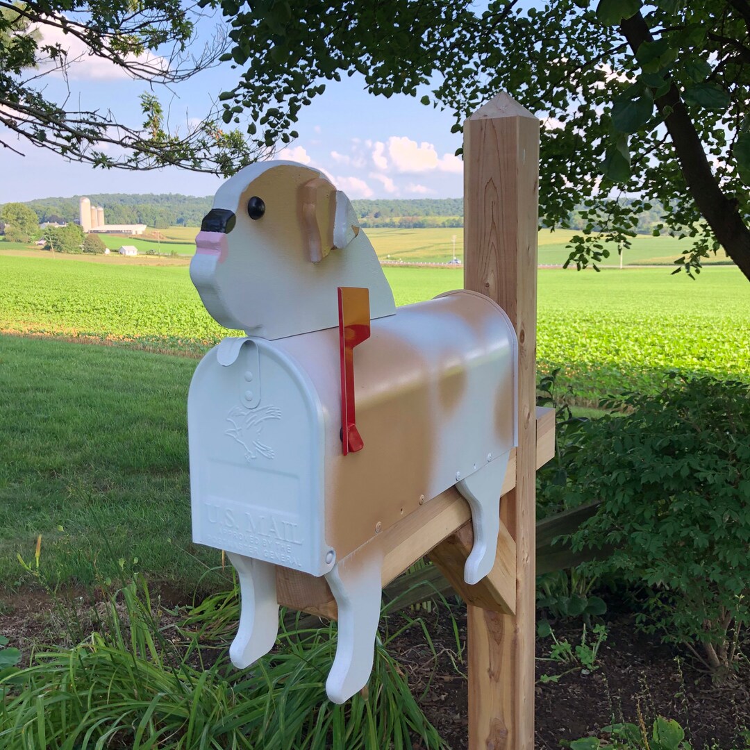 British Bulldog Mailbox | Unique Dog Mailbox - Etsy