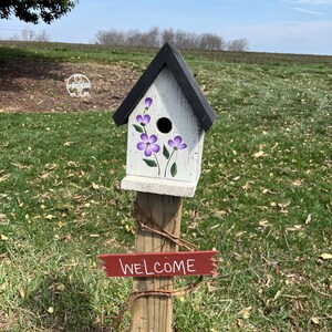 Welcome Sign With Birdhouse | Porch Décor | Garden Décor From Reclaimed ...