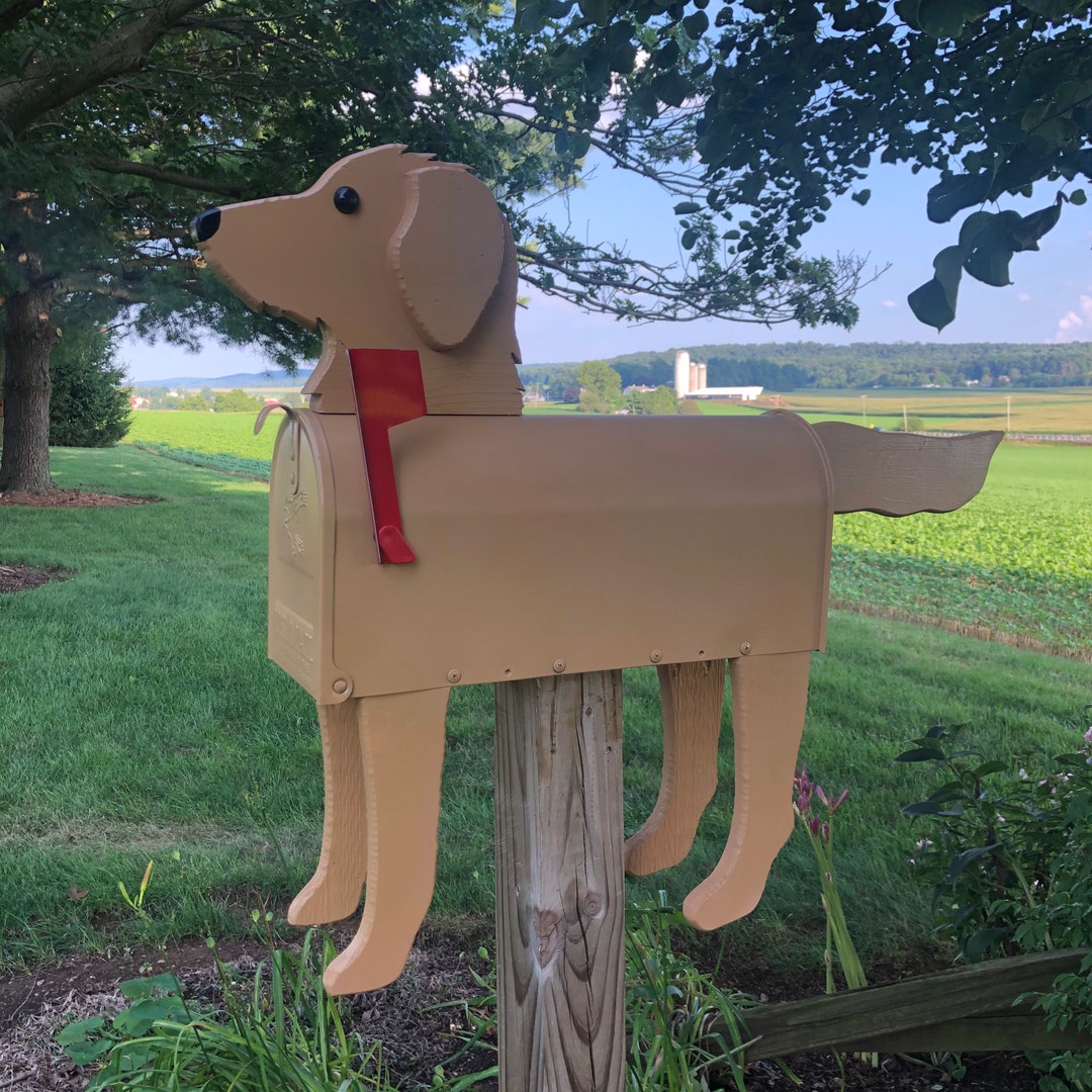 Golden Doodle Mailbox | Unique Dog Mailbox | Pp014 - Etsy
