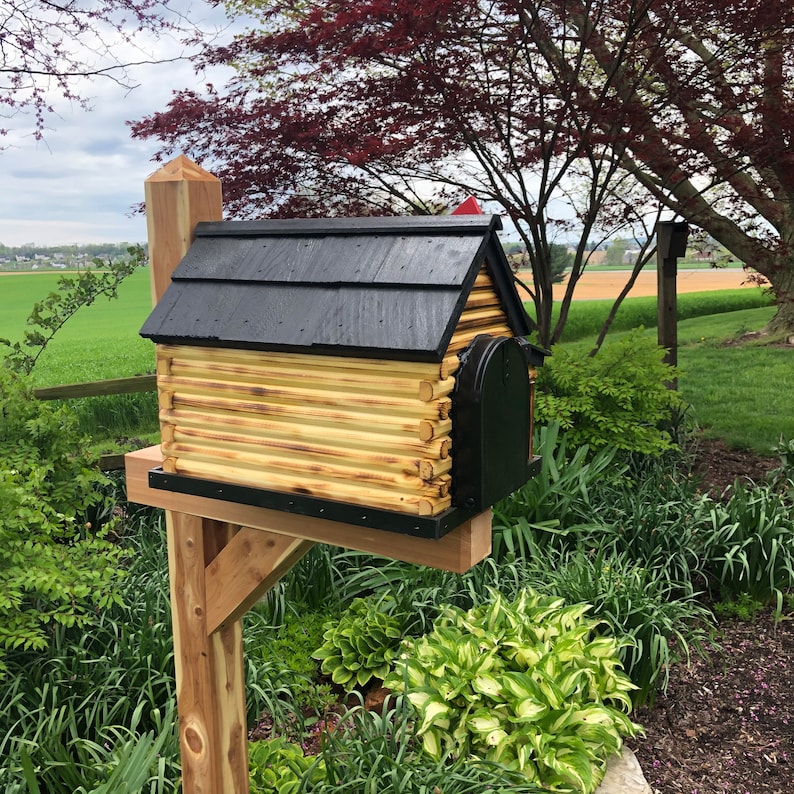 Mailbox for Your Cabin in the Woods Wooden Log Cabin Mailbox - Etsy