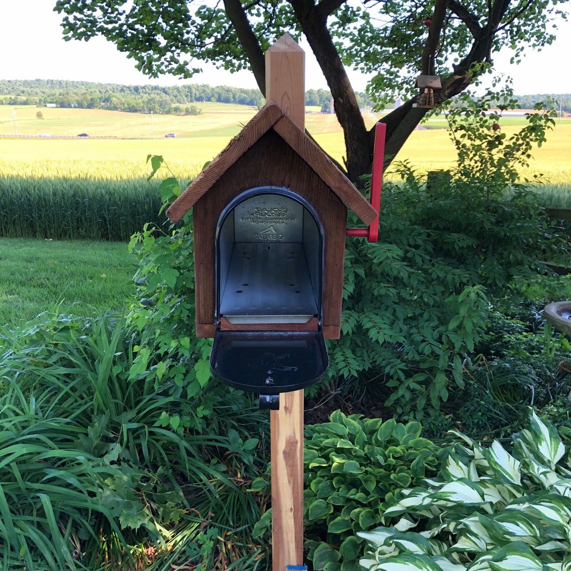 Rustic Wooden Mailbox Metal Box Insert Made With Reclaimed | Etsy