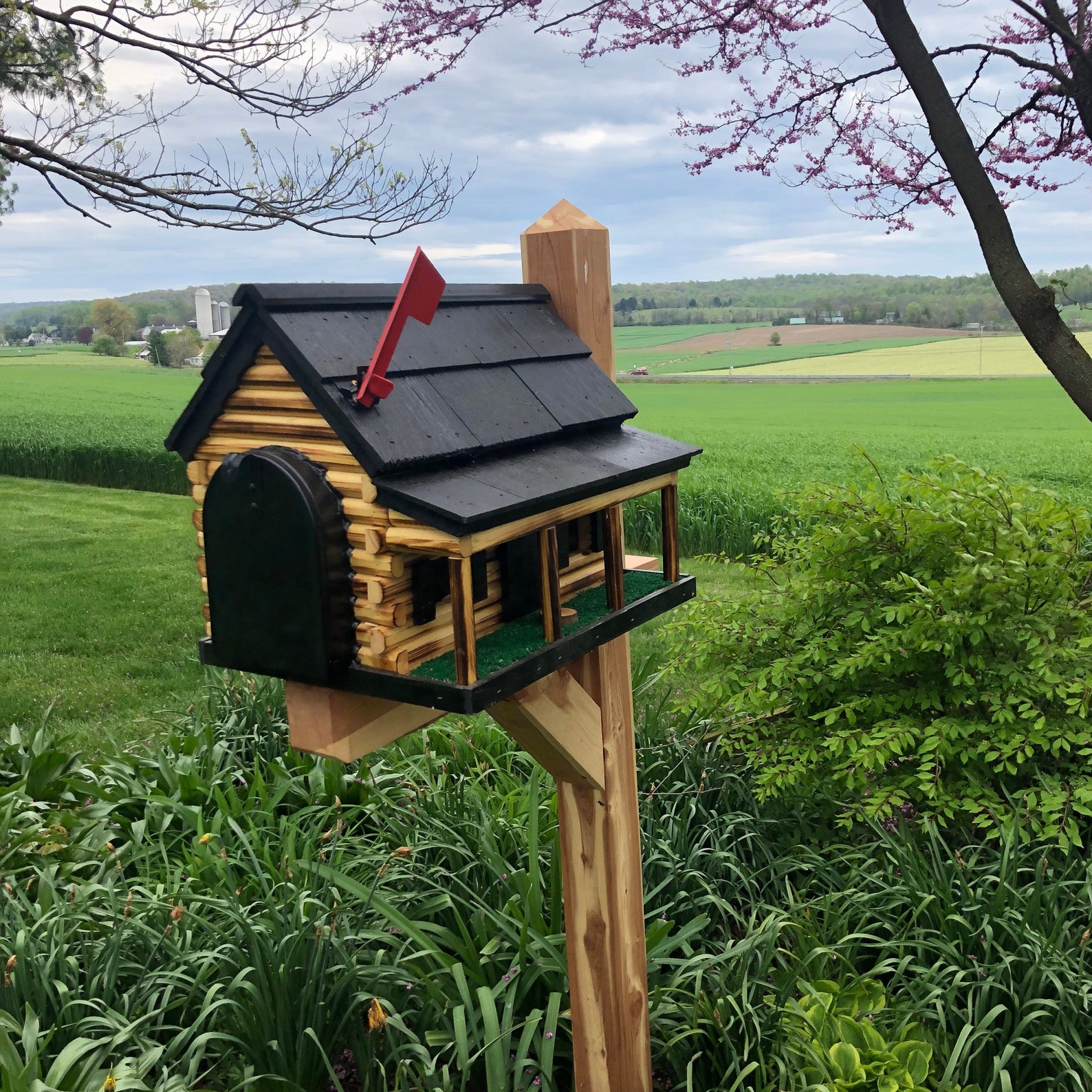 Mailbox for Your Cabin in the Woods Wooden Log Cabin Mailbox - Etsy