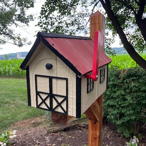 Wooden Barn Mailbox With a Durable Vinyl Shake Roof | Amish Made ...