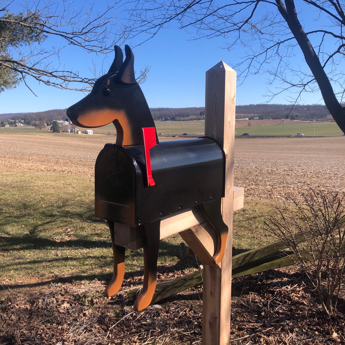 Doberman Pinscher Mailbox Unique Dog Mailbox PP016 - Etsy