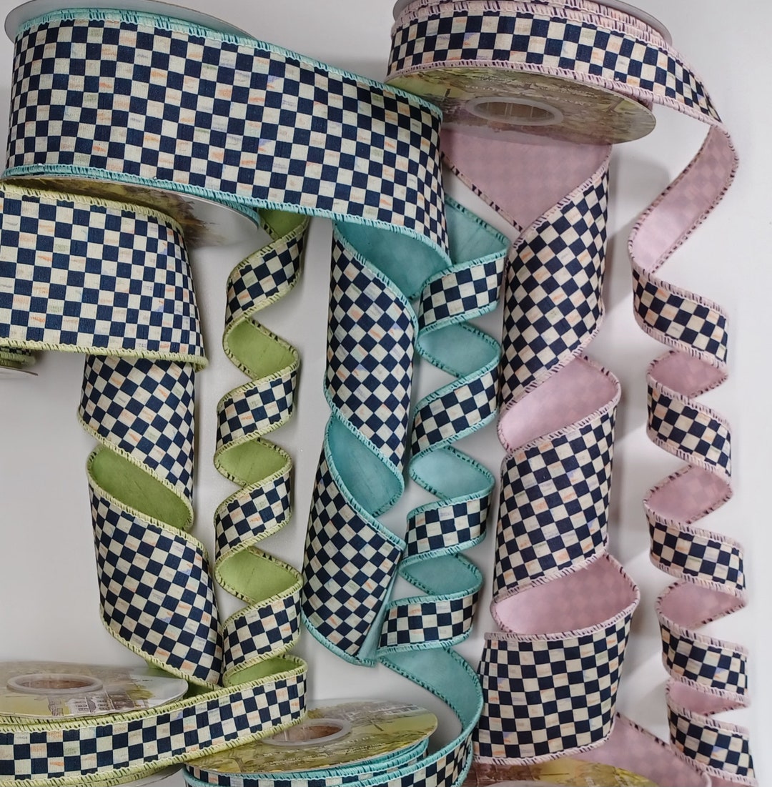 Pastel Courtly Check Ribbon & Lolli-bows, Easter/spring Ribbon - Etsy