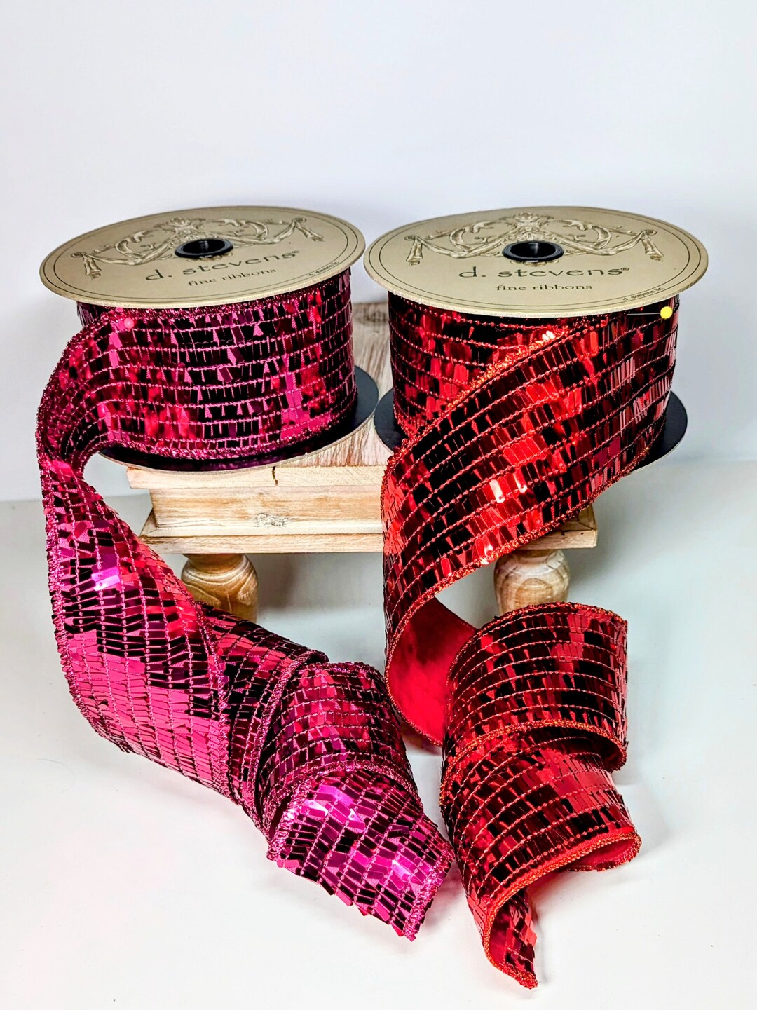 Sequin Ribbon by Dstevens, Hot Pink Sequin Ribbon, Red Sequin Ribbon - Etsy