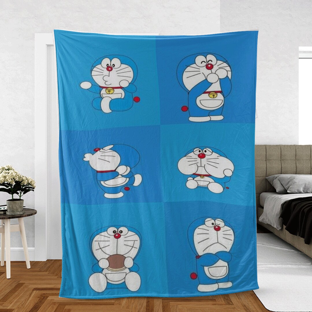 Lovely Doraemon Japanese Manga Sherpa Fleece Quilt Blanket BL2343 - Etsy