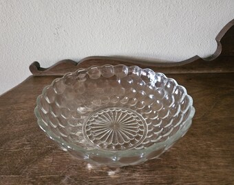 Vintage Anchor Hocking Bubble Clear Glass Bowl - Etsy
