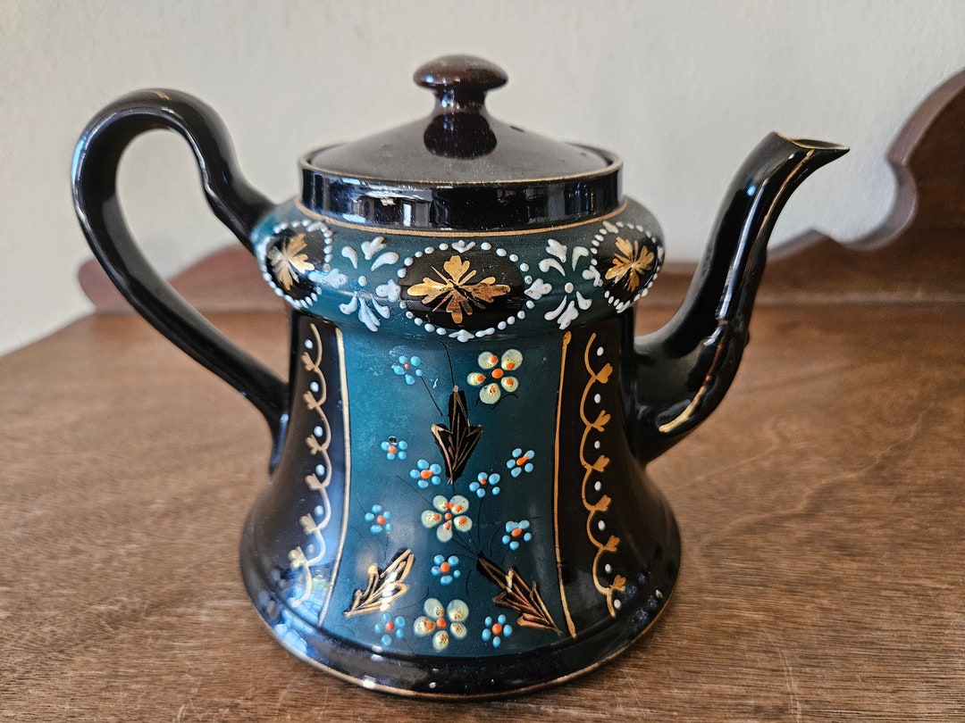 Antique Victorian Jackfield Teapot, Made in England - Etsy