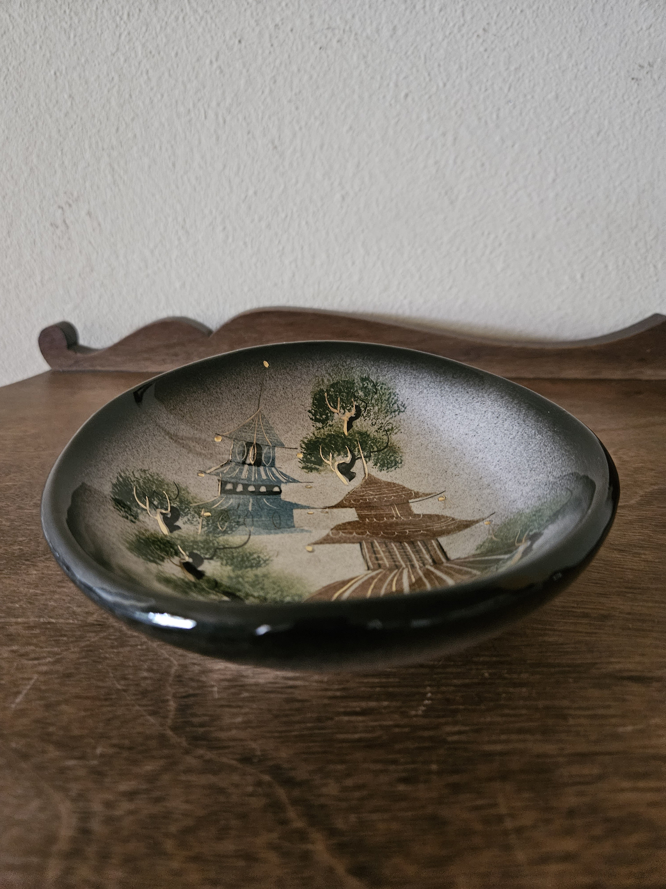 Vintage Sascha Brastoff Ceramic Bowl With Asian Style Design - Etsy