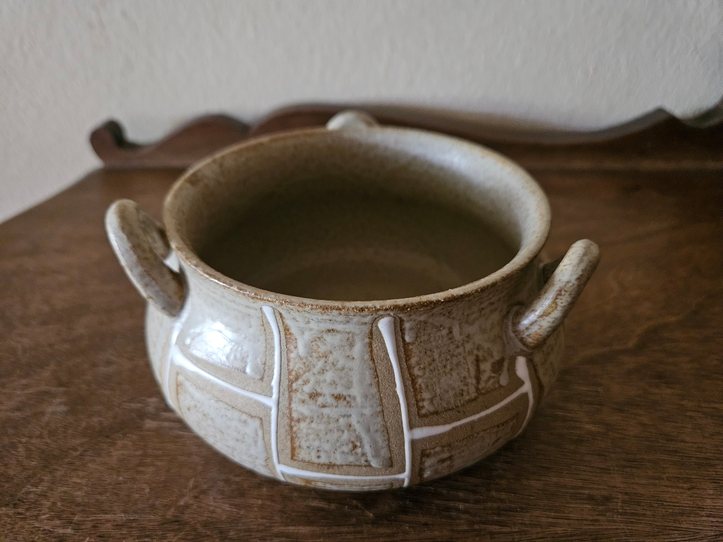 Vintage Enesco Stoneware Pottery Planter With Handles, Made in Japan ...