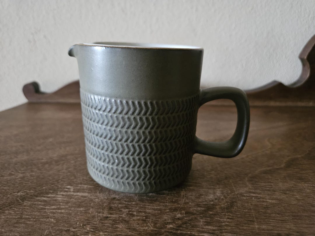 Denby Langley Camelot Ceamer, Olive Green Chevron Pemberton Design - Etsy