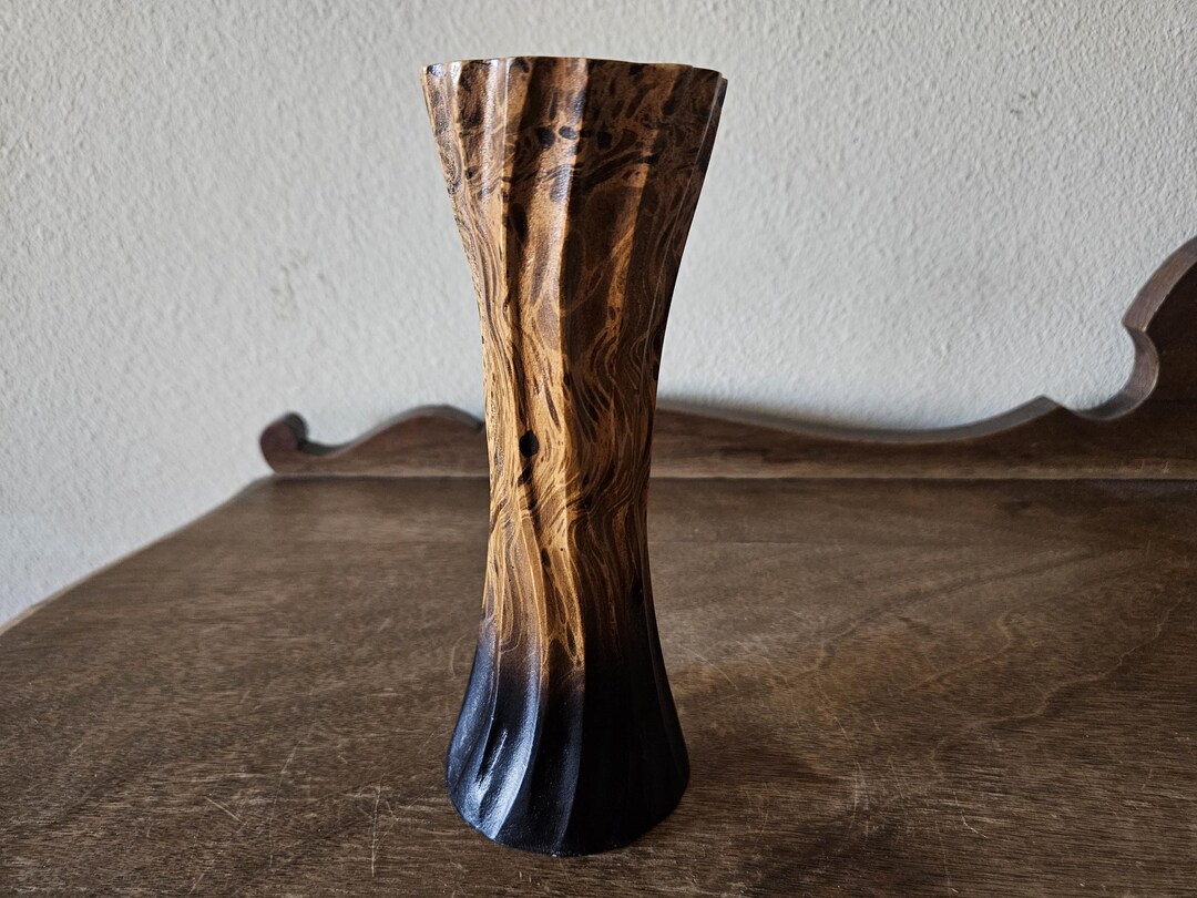 Vintage Mango Wood Vase, Made in Jamaica - Etsy