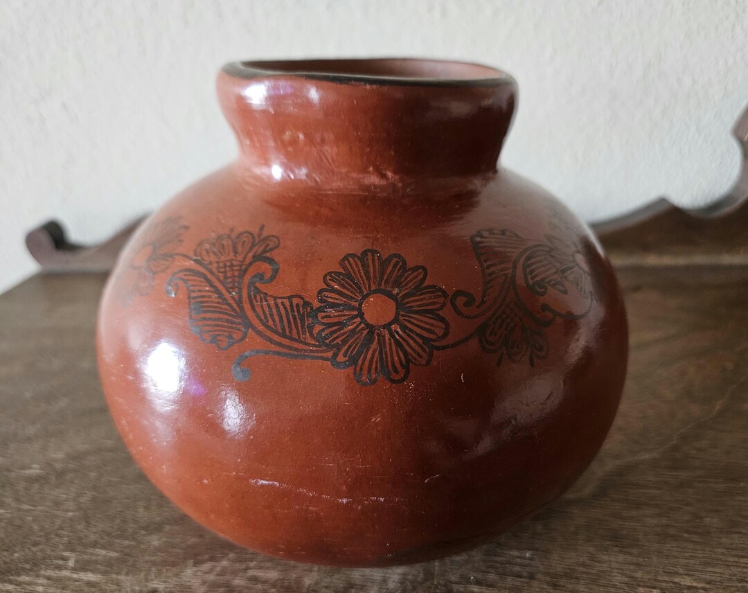 Vintage Maricopa Pottery Vase With Floral Design - Etsy