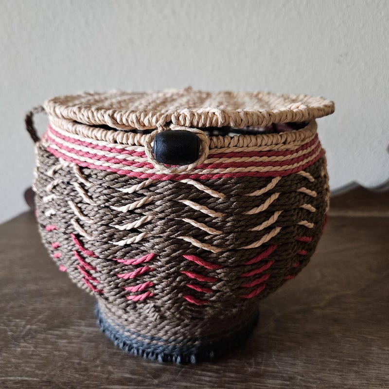 Small Basket With Lid - Etsy