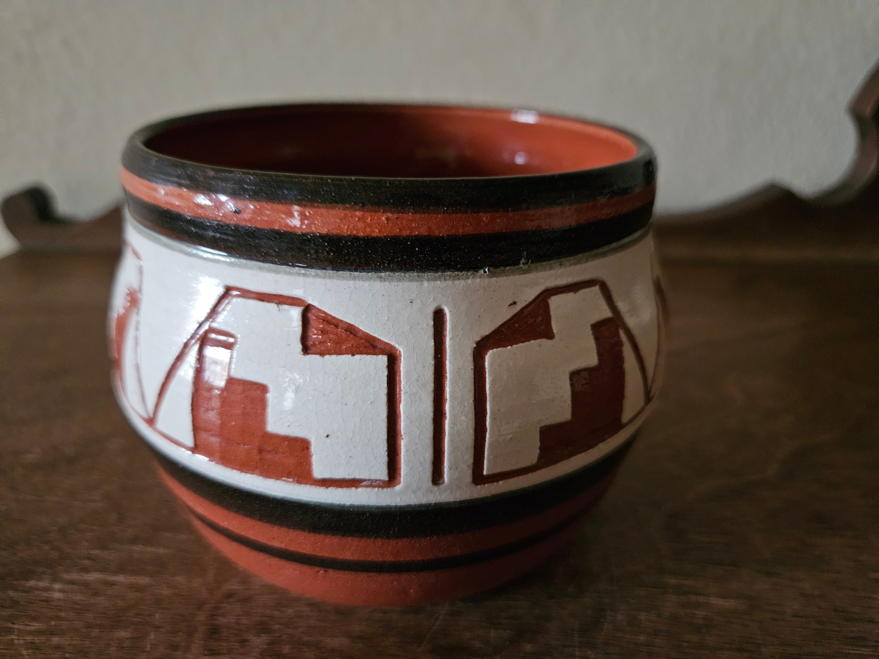 Vintage Signed Len Randall Native American Pottery Vase - Etsy