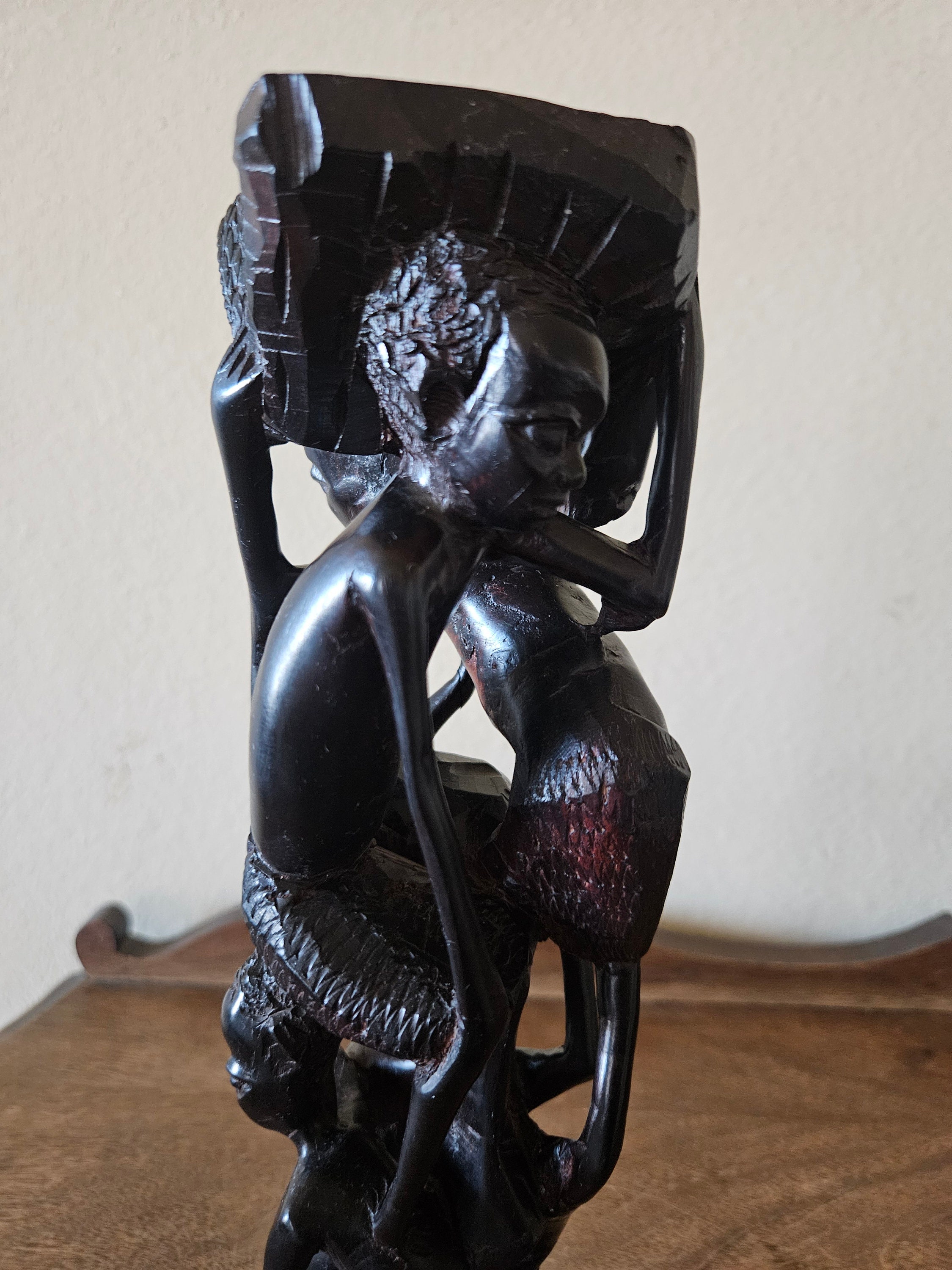Ebony Wood African Makonde Tree of Life Carved Sculpture, Figurine - Etsy