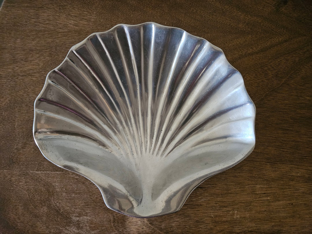 Bruce Fox Cast Aluminum Clam Shell Footed Bowl - Etsy