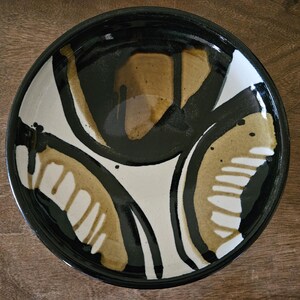 Studio Pottery Bowl With Abstract Design - Etsy