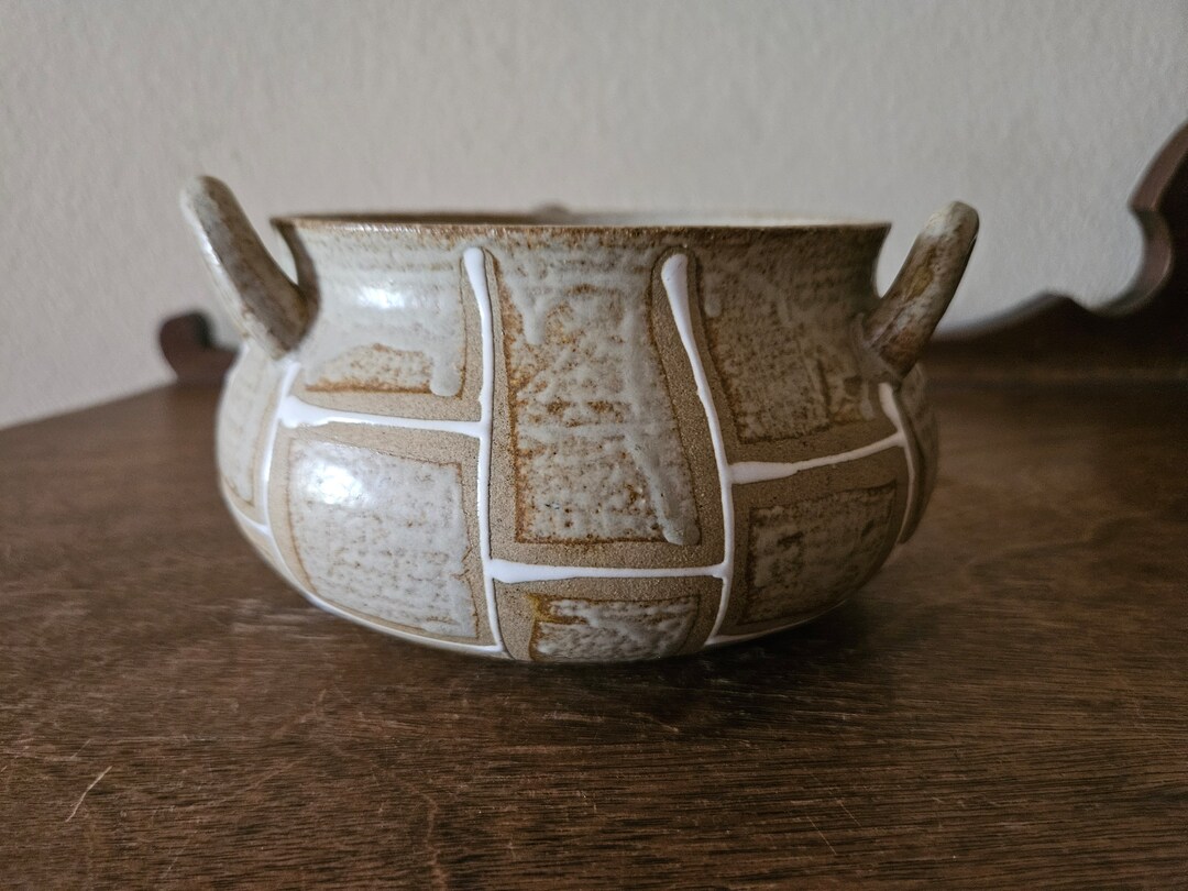 Vintage Enesco Stoneware Pottery Planter With Handles, Made in Japan - Etsy