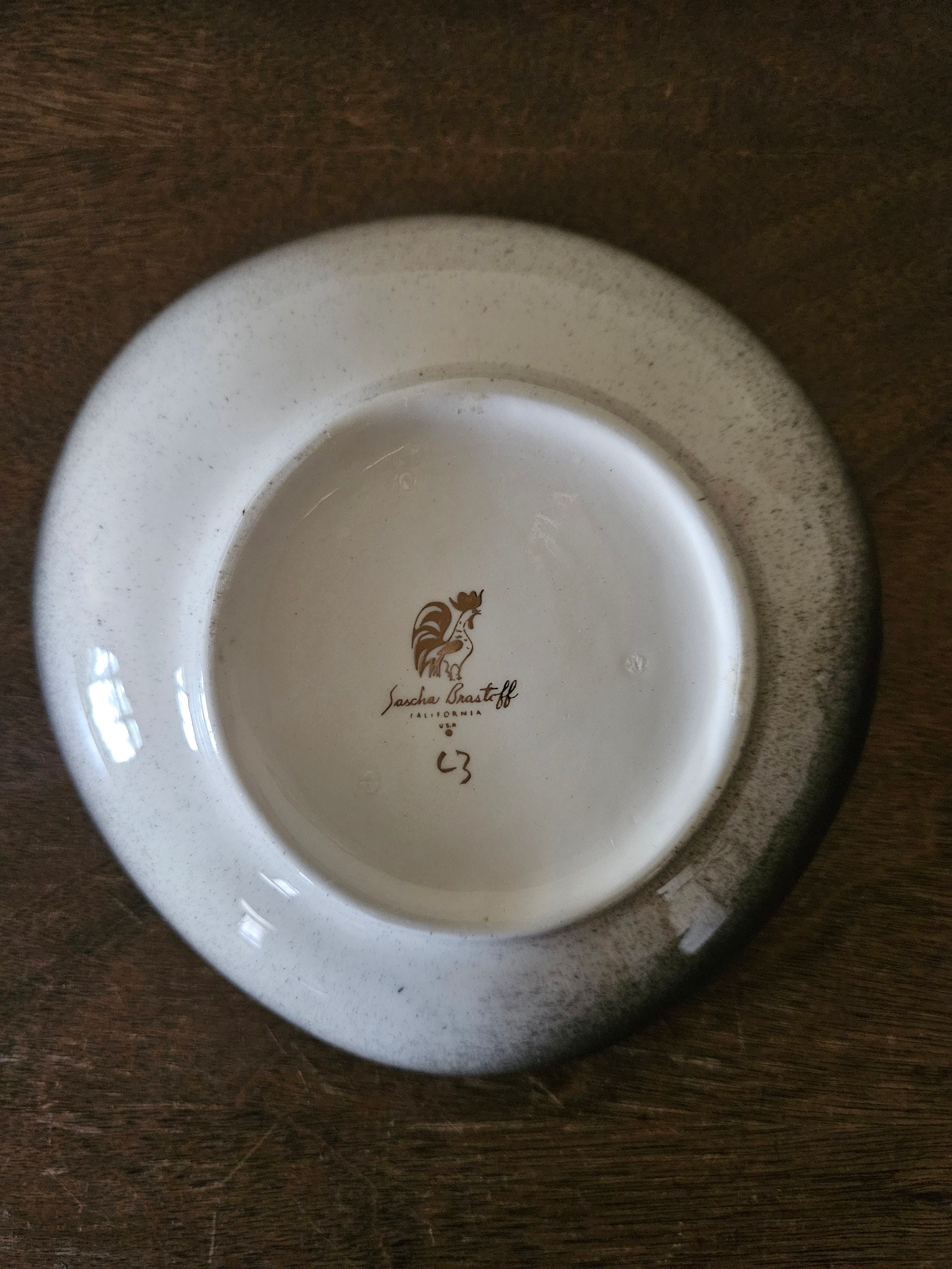 Vintage Sascha Brastoff Ceramic Bowl With Asian Style Design - Etsy