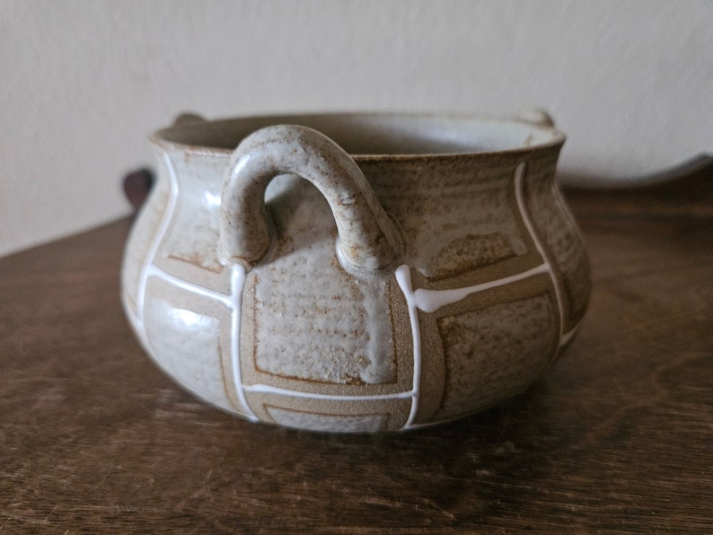 Vintage Enesco Stoneware Pottery Planter With Handles, Made in Japan ...