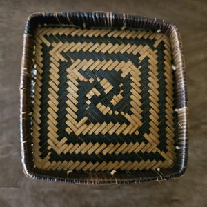 Vintage Tiruary Palawan Woven Basket With Geometric Design - Etsy