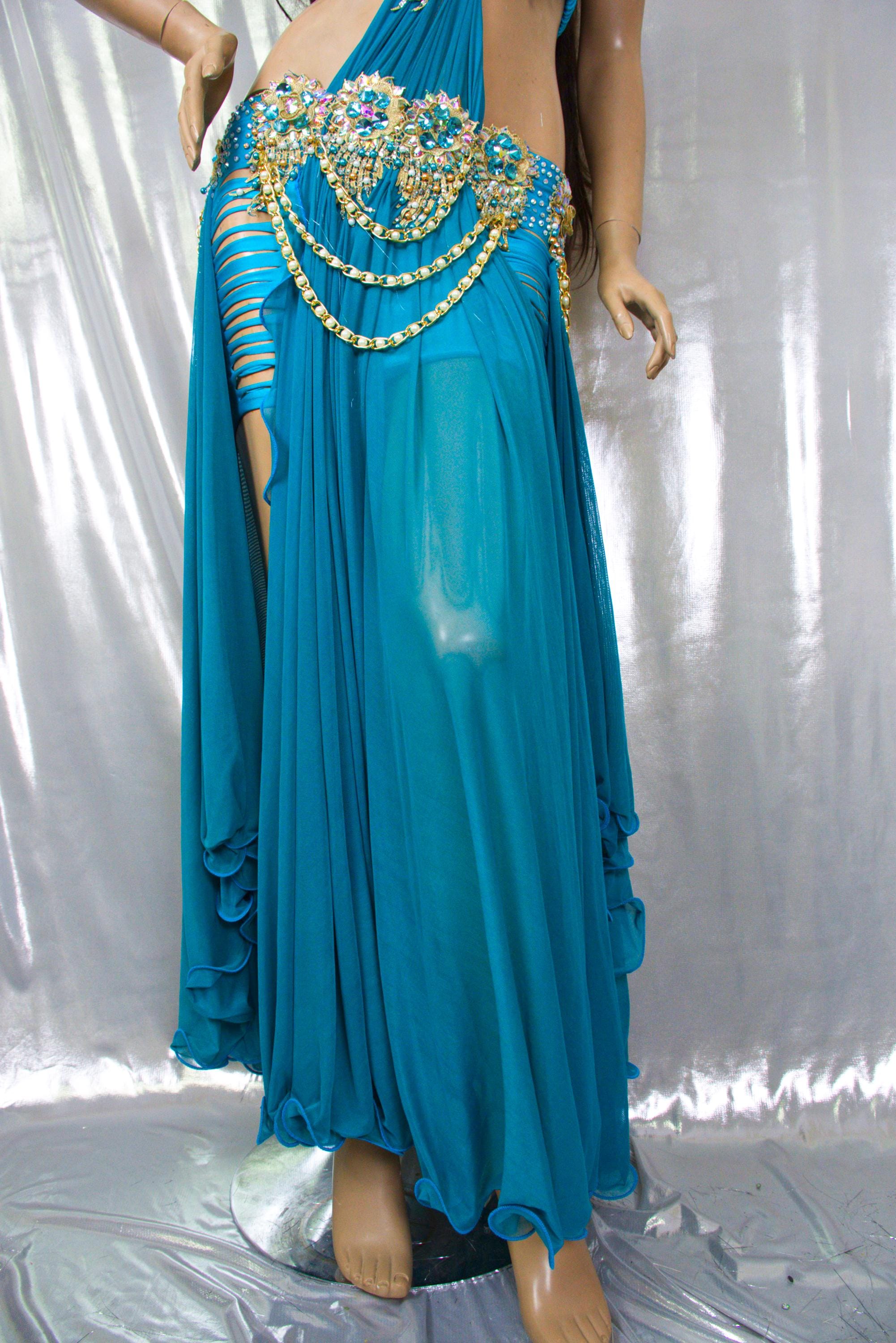 Egyptian Belly Dance Costume Bra Skirt Professional Original Dancing ...
