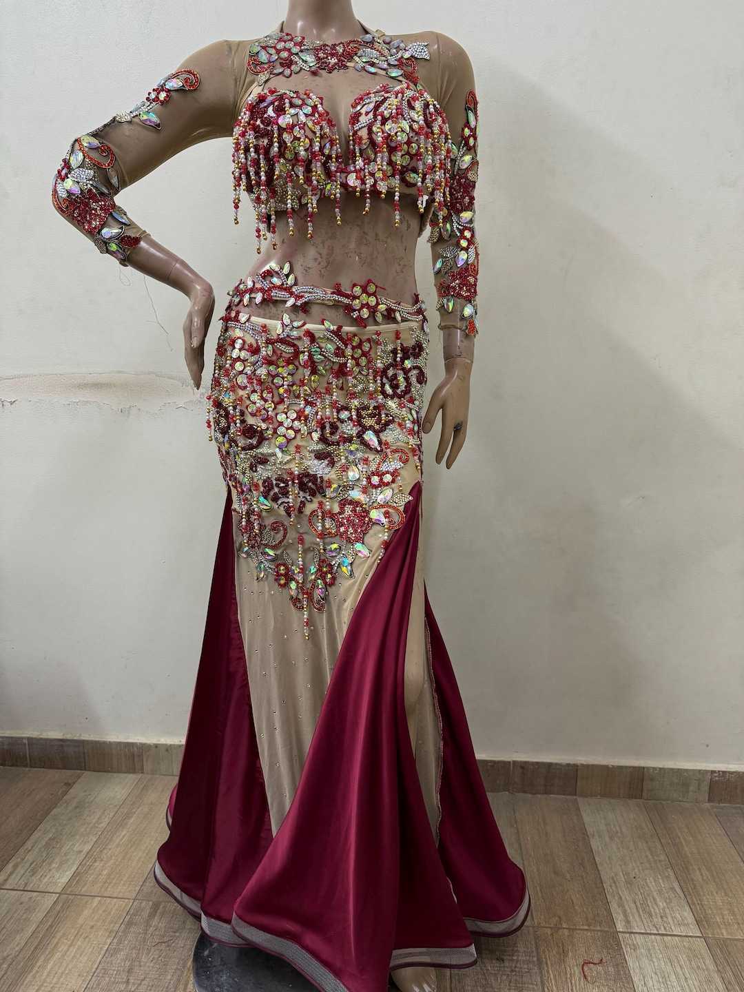Handcrafted Egyptian Professional Belly Dance Costume - Authentic ...