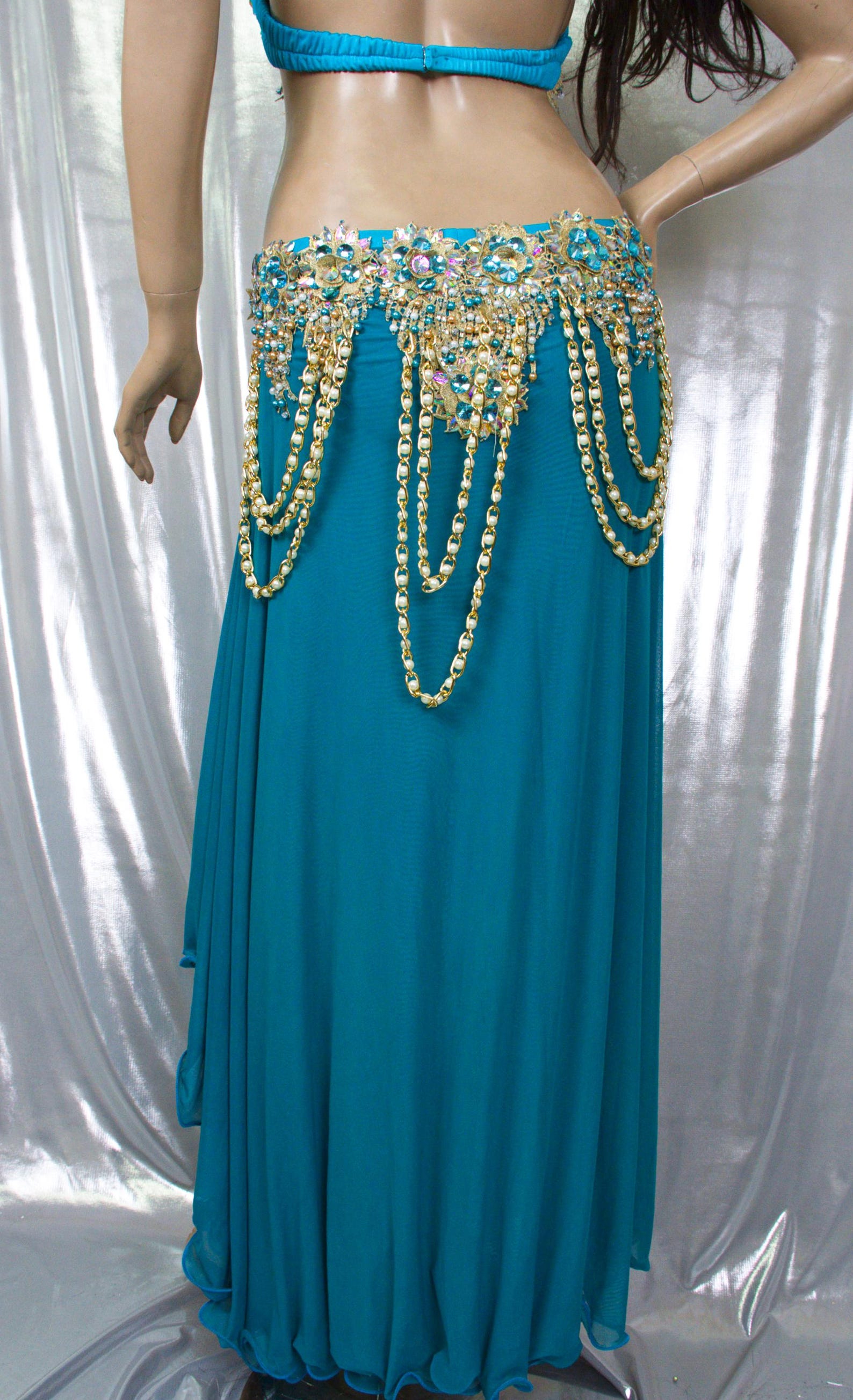 Egyptian Belly Dance Costume Bra Skirt Professional Original Dancing ...