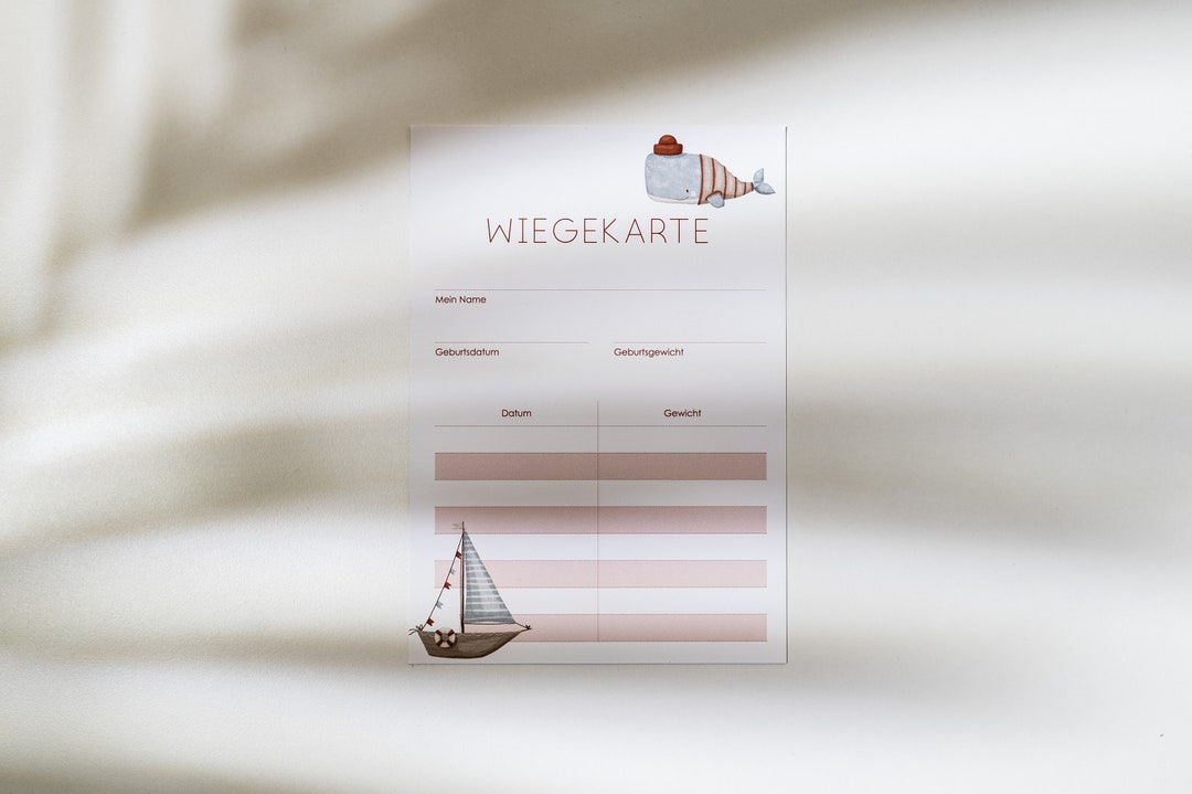 Magical Weighing Cards: Record the Special Date and Weight of - Etsy