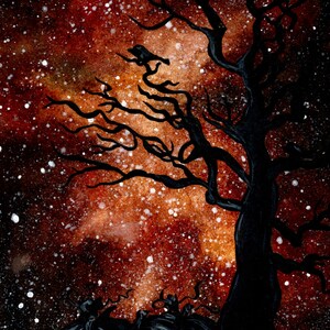 A4 Original Watercolour Halloween Print/ Original Galaxy Art Print ...