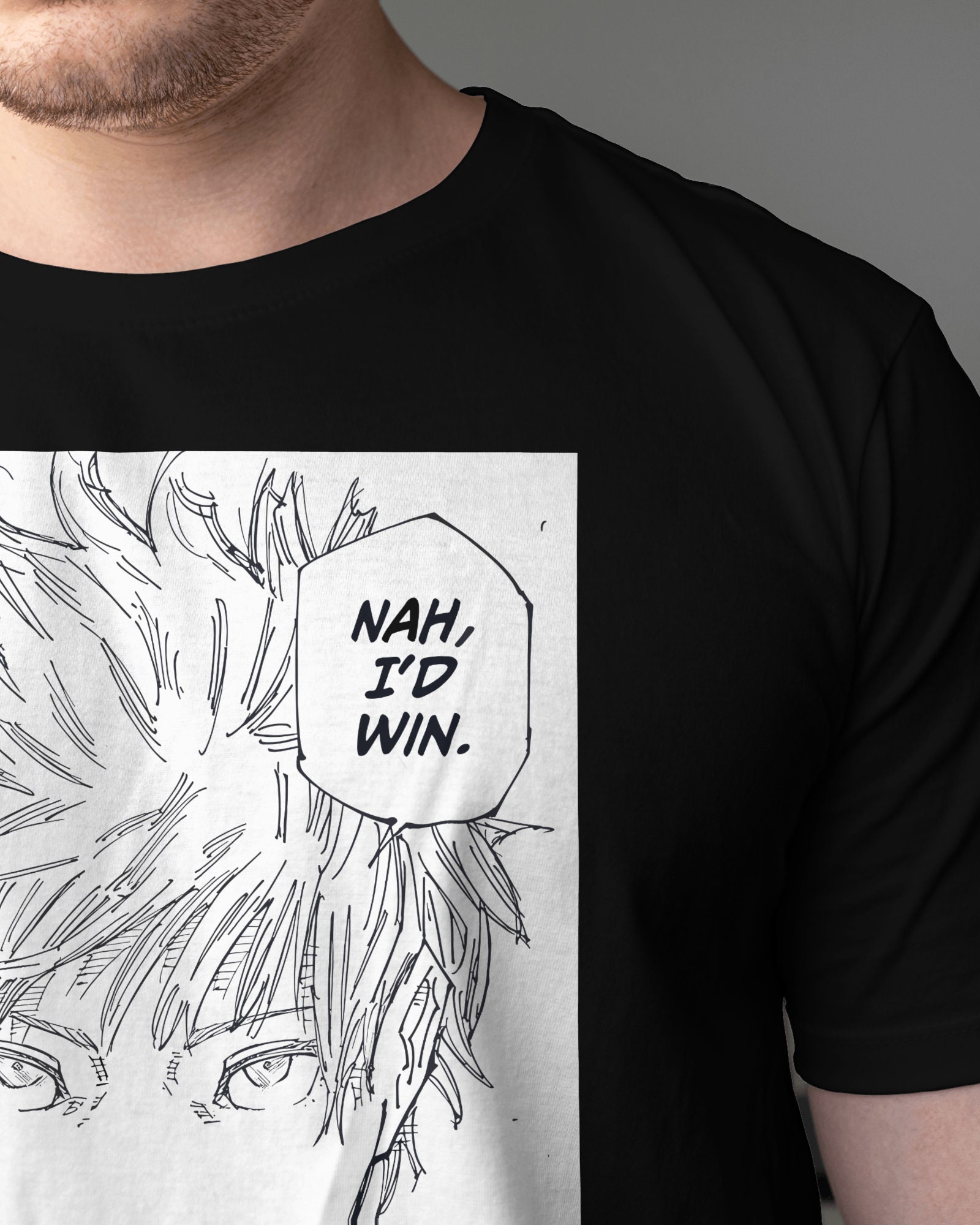 Jujutsu Kaisen Gojo Nah, I'd Win T-shirt Unisex Softstyle Gift Anime ...