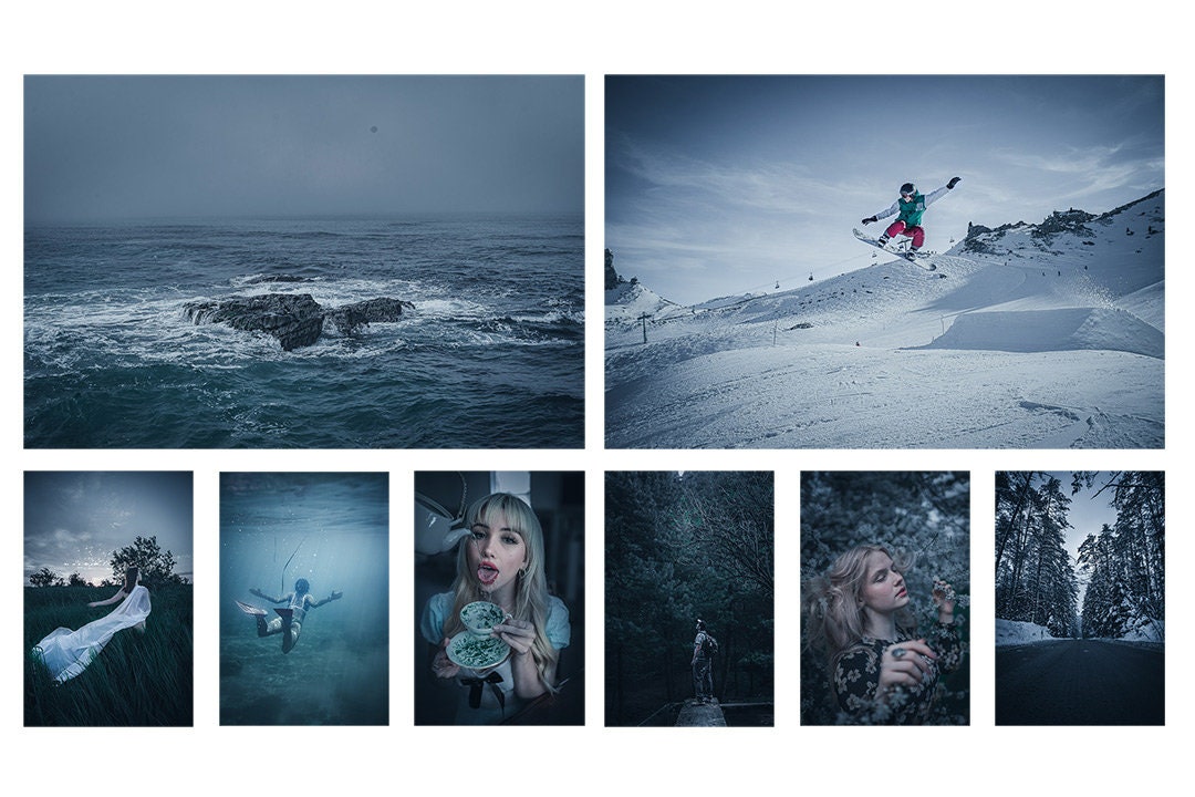 Dylan Fursty Inspired Preset Lightroom Mobile Desktop Filter Blue Night ...
