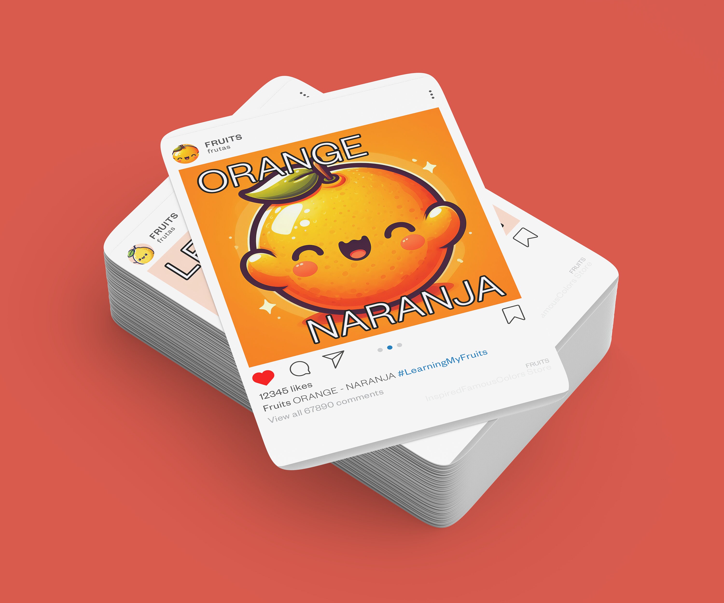 Bilingual Instagram Flashcards for Kids: BUNDLE 1 - Etsy