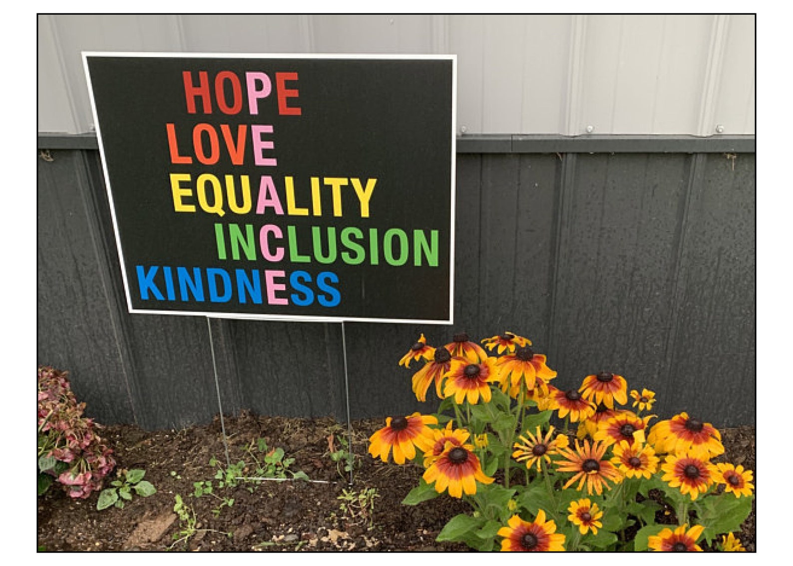 PEACE Yard Sign - (hope, Love, Equality, Inclusion, Kindness) - Yard ...