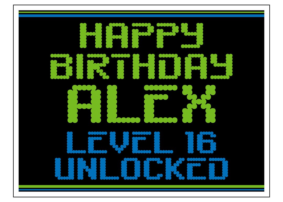 Happy Birthday - Gamer Yard Sign, Lawn Sign, Coroplast, Corrugated ...