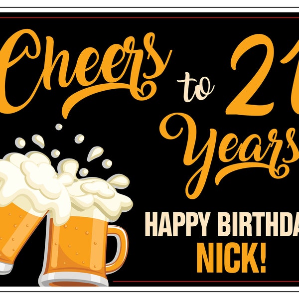 Corrugated Plastic Happy Birthday Yard Sign - Etsy