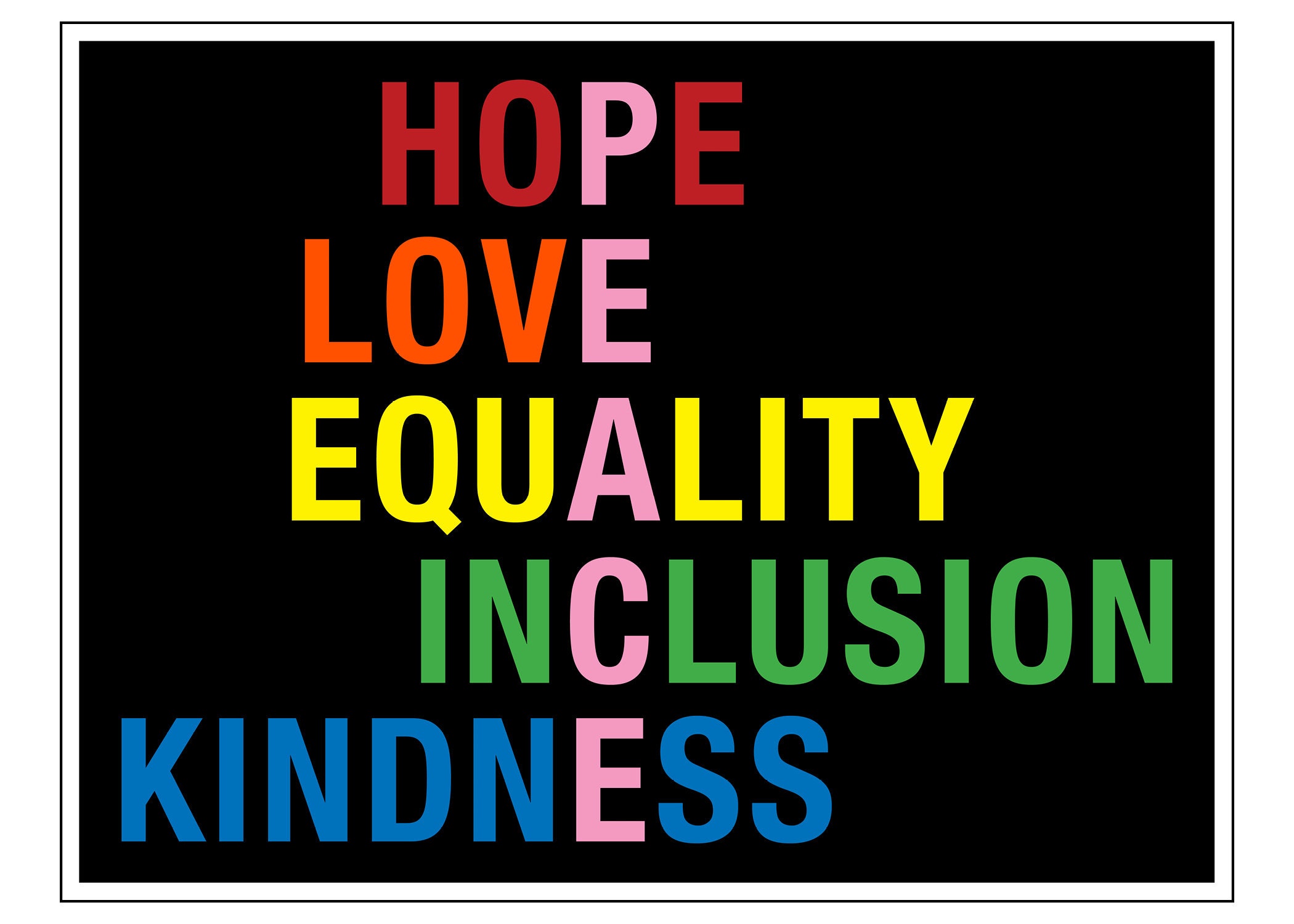 PEACE Yard Sign hope Love Equality Inclusion Kindness - Etsy