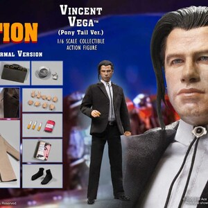 Pulp Fiction Vincent Vega pony Tail Version 1/6 Action Figure of Star ...
