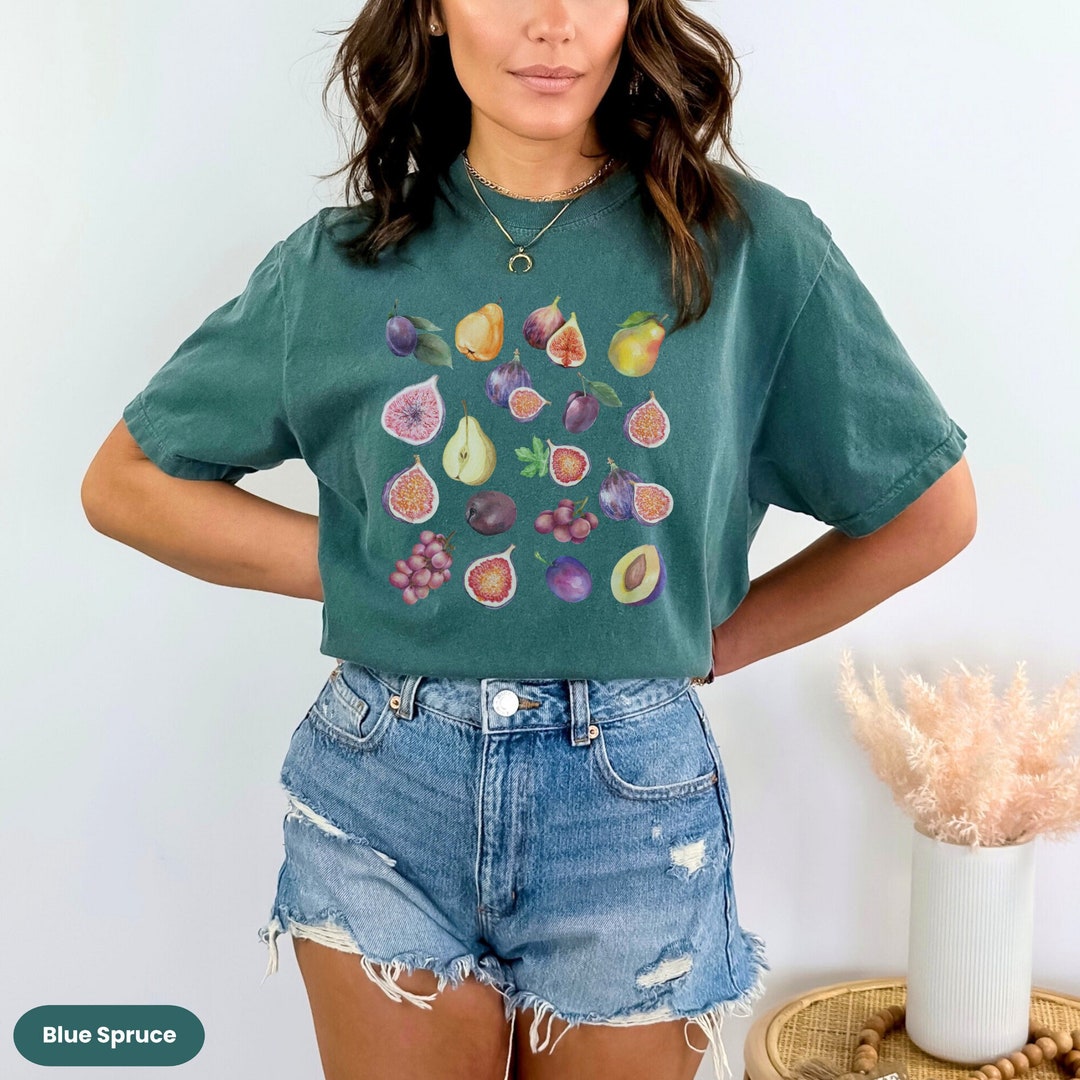 Fig Shirt Fruit Graphic Shirt Fig Graphic Tee for Women Fig Tee ...