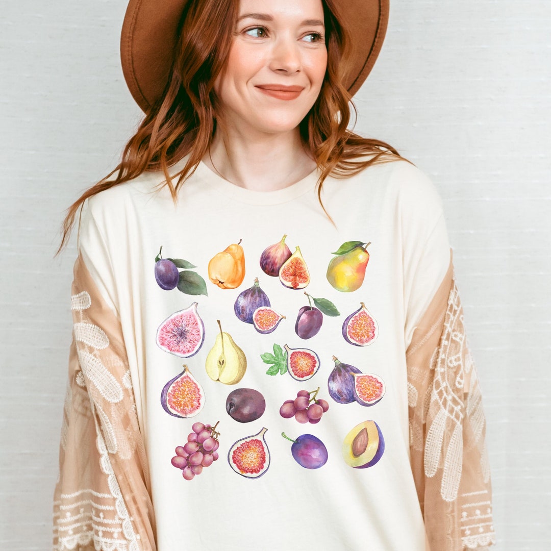 Fig Shirt Fruit Graphic Shirt Fig Graphic Tees for Women Fig T Shirt ...