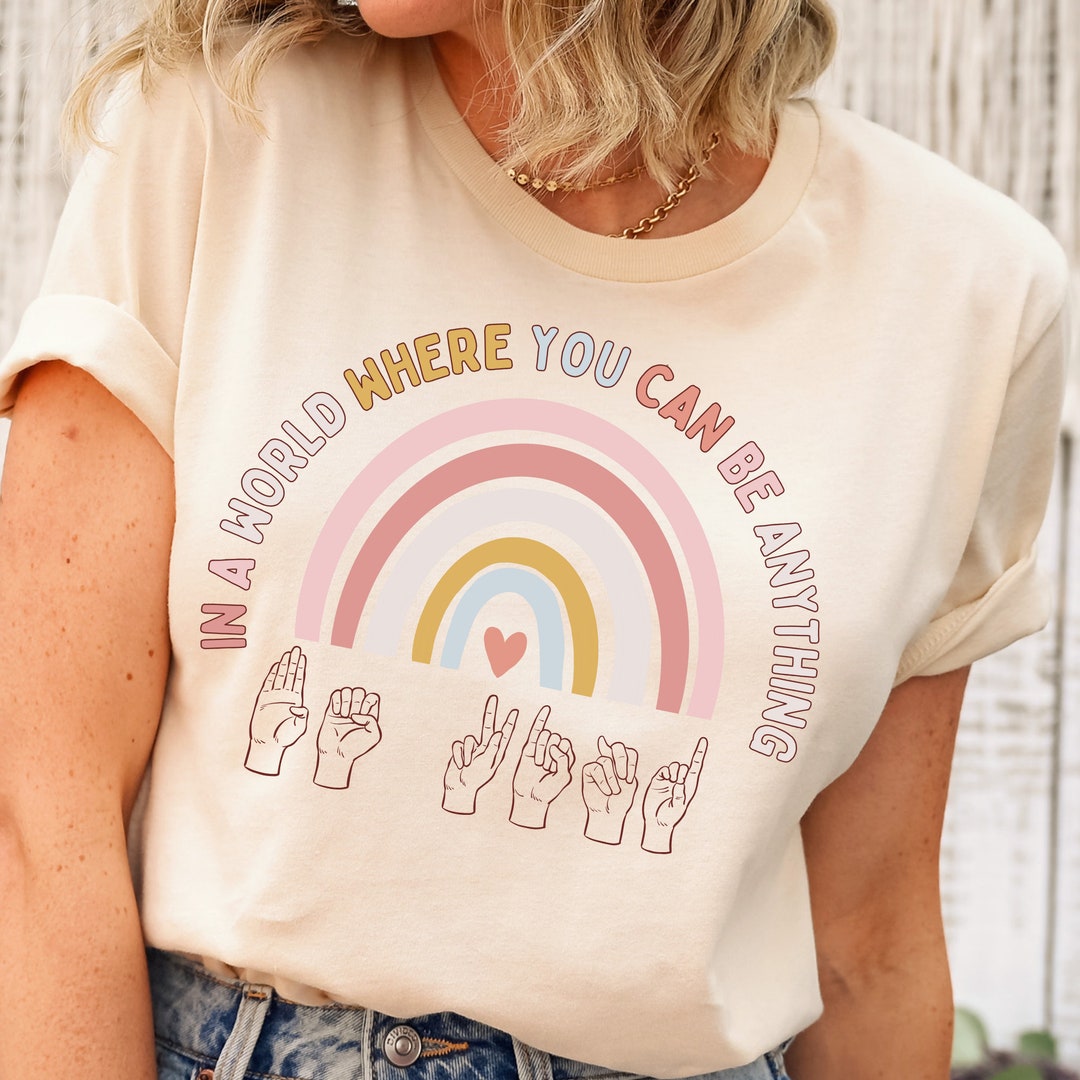 ASL Shirt, Be Kind Sign Language Shirt, Asl Kindness Shirt, Asl Teacher ...