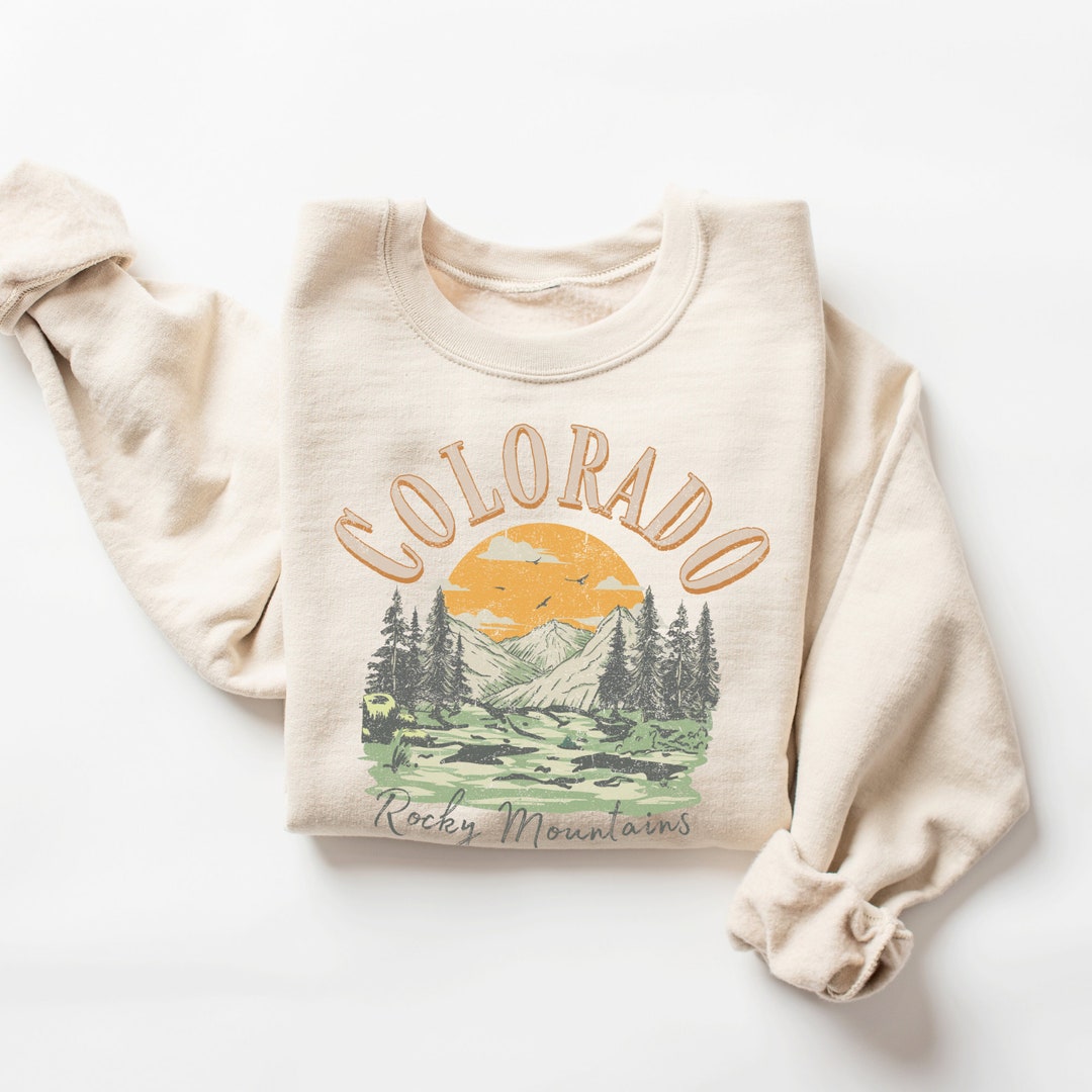Colorado Sweatshirt, Rocky Mountain National Park Sweater, Cozy ...
