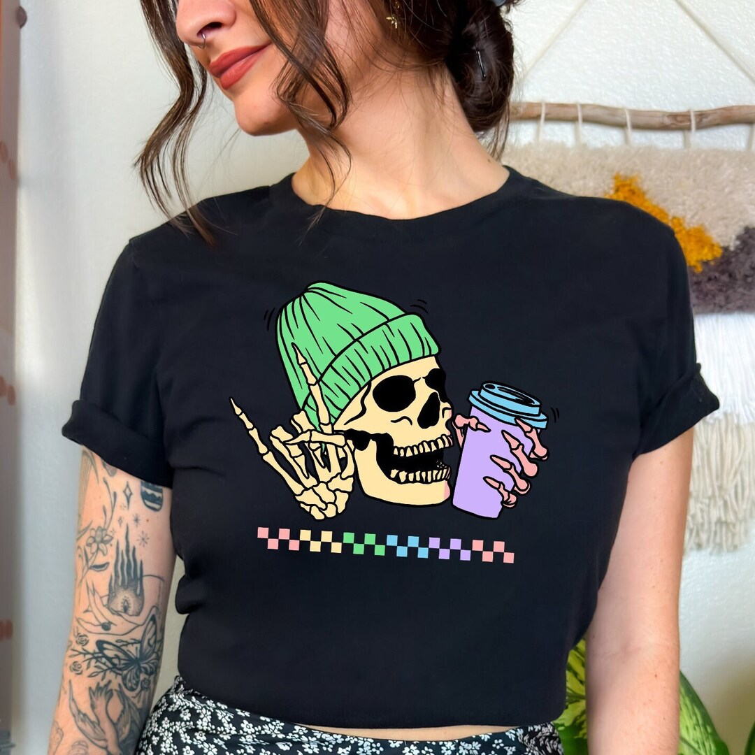 Subtle Pride Shirt, Skeletons Drinking Coffee Shirt, Funny Pride Shirt ...