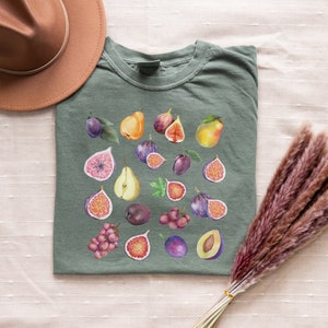 Fig Shirt Fruit Graphic Shirt Fig Graphic Tee for Women Fig Tee ...