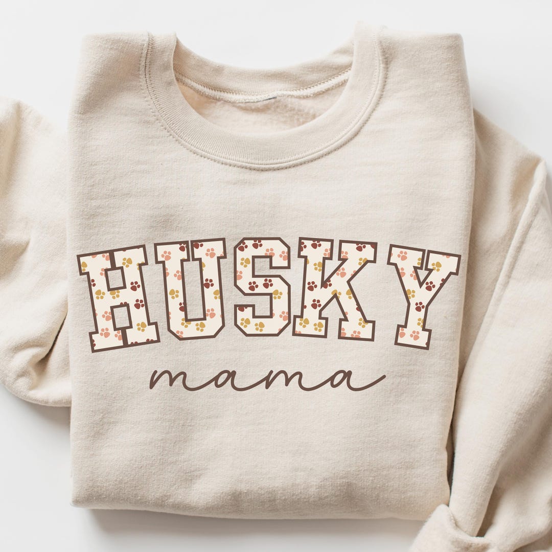 Husky Sweatshirt, Husky Gift, Husky Mama Crewneck, Dog Lover Pullover ...
